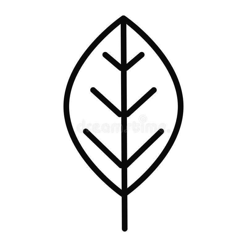 Isolated Outline of an Autumn Leaf Icon Vector Stock Vector ...