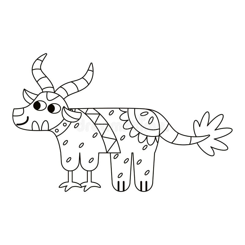 Isolated Outline Bull Alebrije Icon Vector Stock Vector - Illustration ...