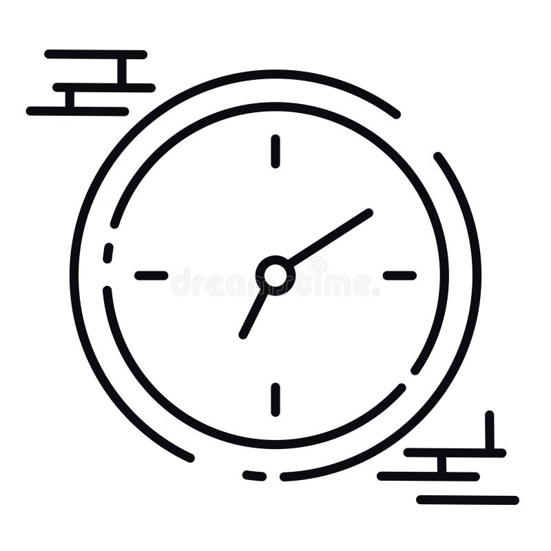 Isolated Outline of Clock Office Supply Icon Vector Stock Vector ... Isolated Outline of Clock Office Supply Icon Vector Stock Vector ...