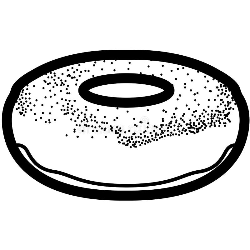 Isolated donut outline stock vector. Illustration of fresh - 101352528