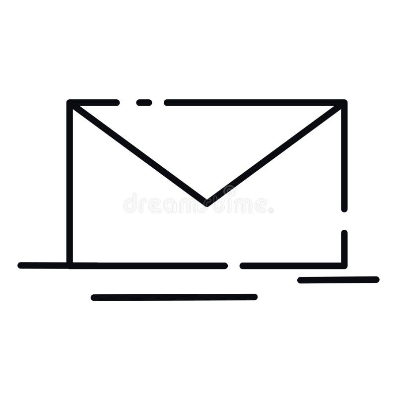 Isolated Outline of Envelope Office Supply Icon Vector Stock Vector ...