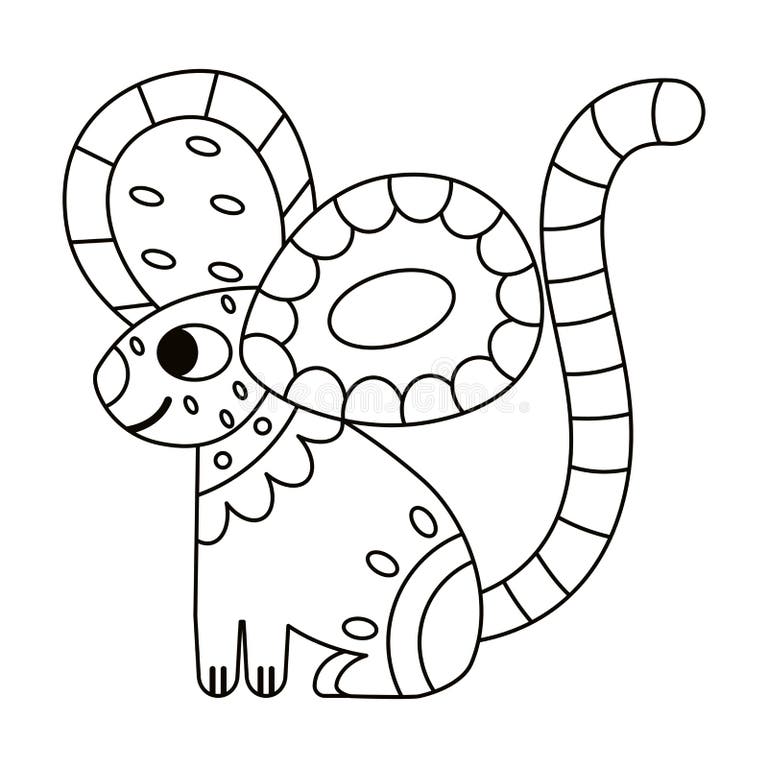 Isolated Outline Mouse Alebrije Icon Vector Stock Vector - Illustration ...