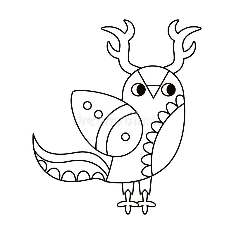 Isolated Outline Owl Alebrije Icon Vector Stock Vector - Illustration ...