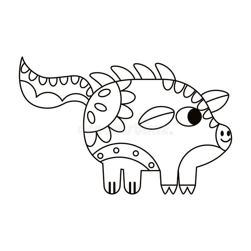 Isolated Outline Pig Alebrije Icon Vector Stock Vector - Illustration ...