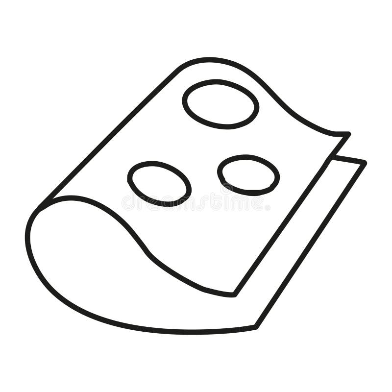 Isolated Outline Slice of Cheese on a White Background Stock Vector ...