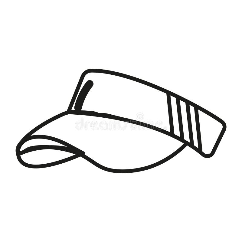 Isolated Outline Snapback on White Background Stock Vector ...