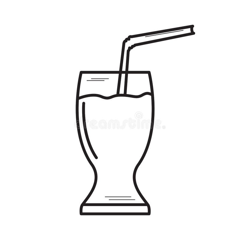 Isolated soda outline stock vector. Illustration of eating - 107770448