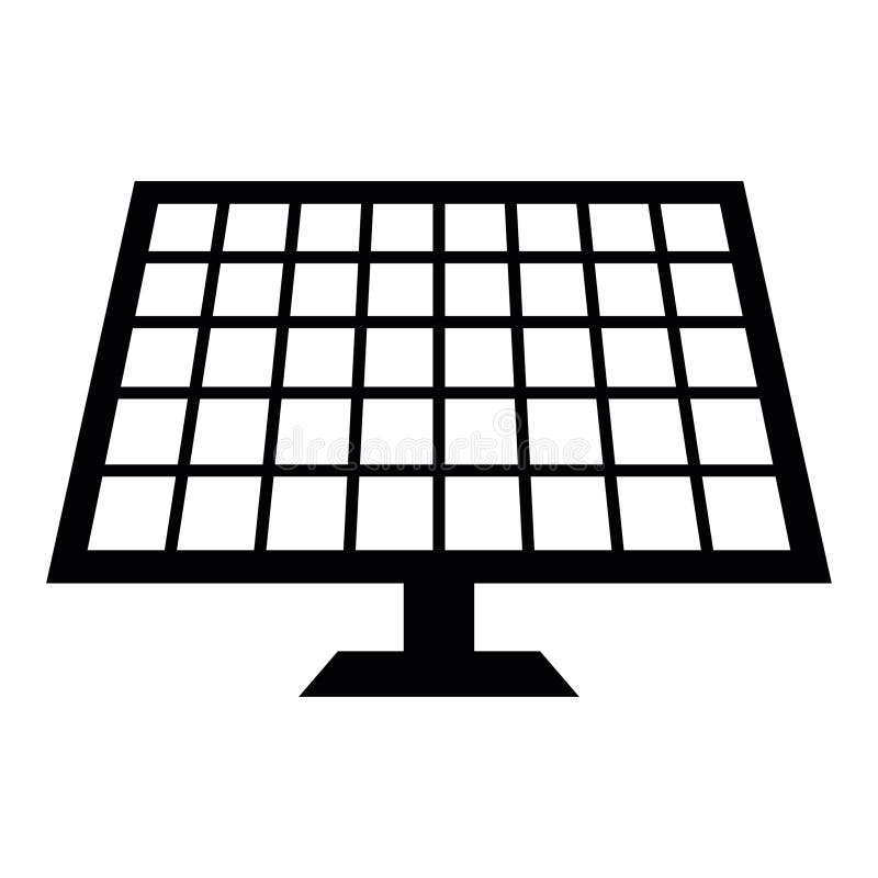 Isolated Outline of a Solar Panel Icon Vector Stock Vector ...