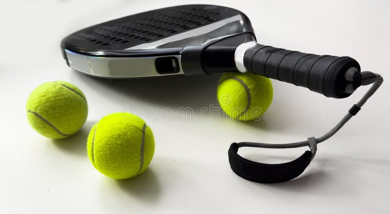 Isolated Paddle Tennis Objects. Padel Racket Stock Photo - Image of ...