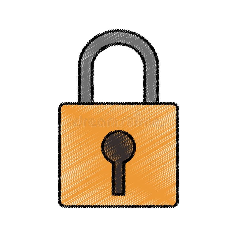 Isolated padlock design stock vector. Illustration of safe - 81210557