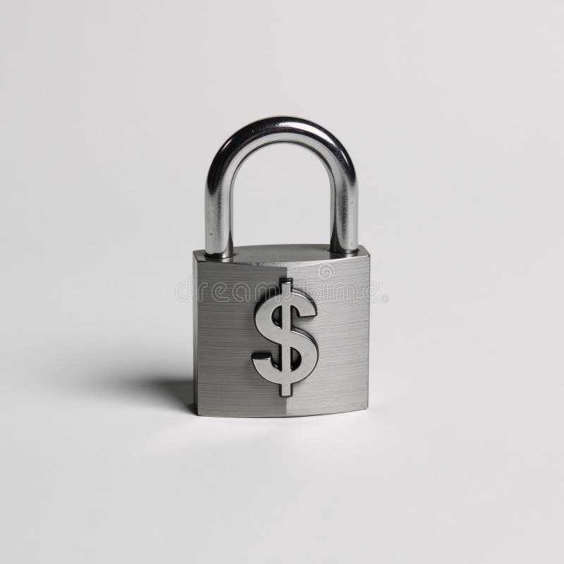 Isolated Padlock Displaying a Symbol for Financial Security and ...