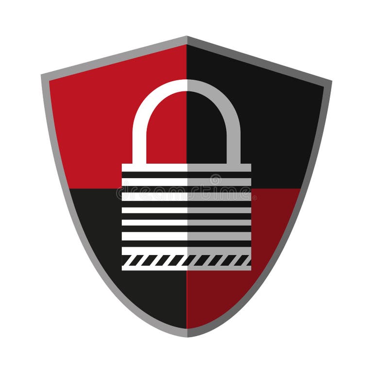 Isolated Padlock Inside Shield Design Stock Vector - Illustration of ...