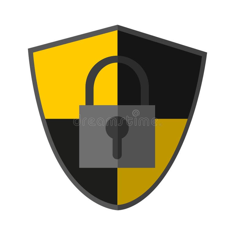 Isolated Padlock Inside Shield Design Stock Vector - Illustration of ...