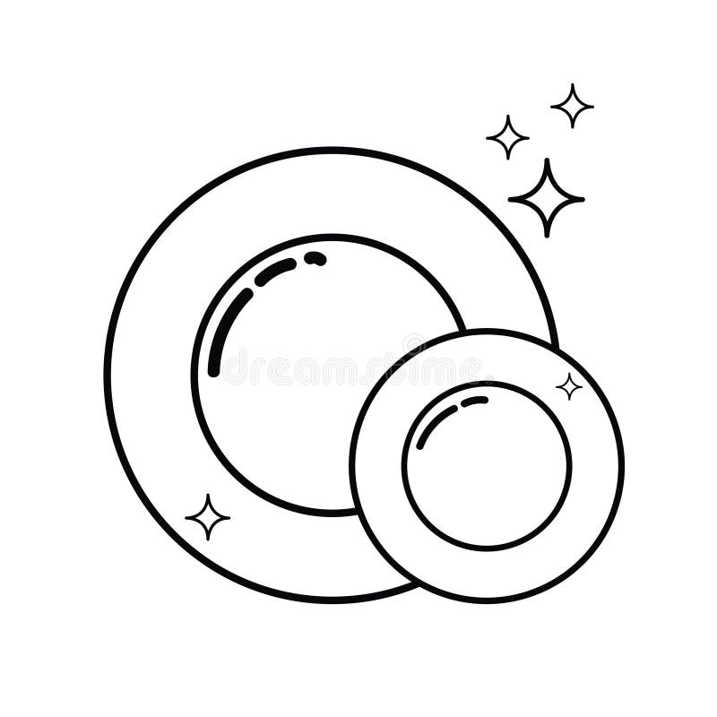 Isolated Pair of Clean Dishes Icon Vector Stock Vector - Illustration ...