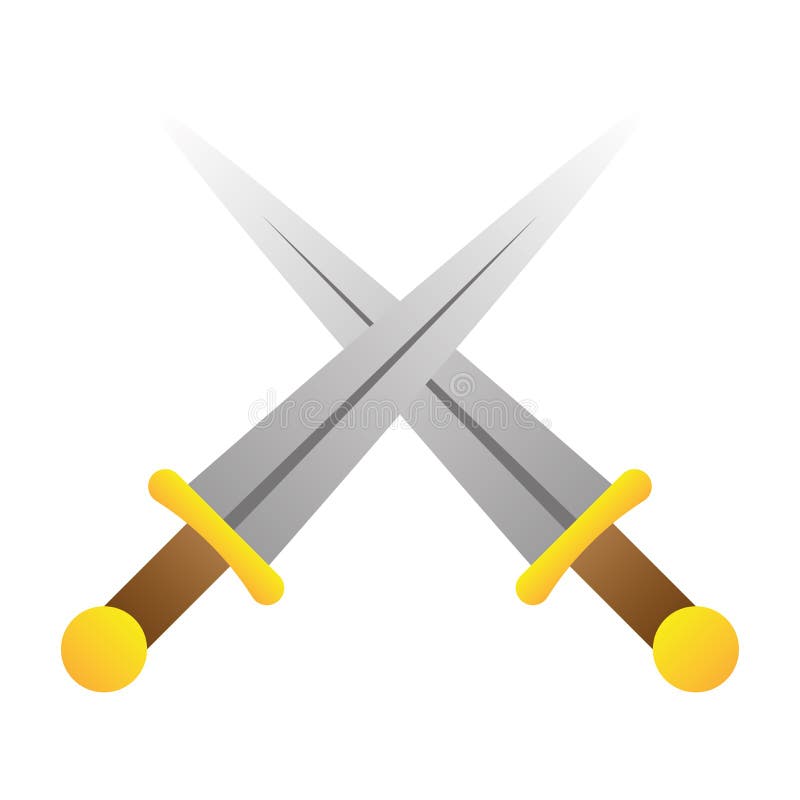 Isolated Pair of Dagger Weapons Medieval Icon Vector Stock Vector ...