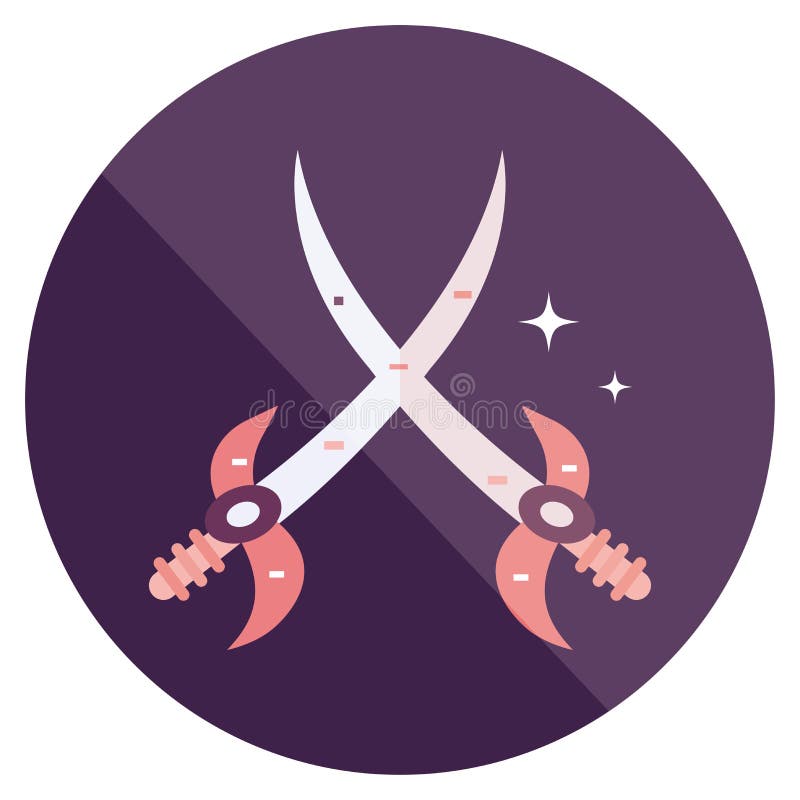 Isolated Pair of Medieval Swords Icon Vector Stock Vector ...