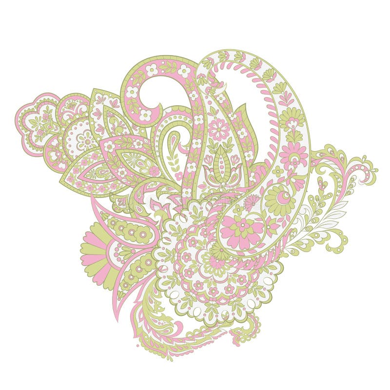 Isolated Paisley Ornament. Vector Illustration. Stock Vector ...