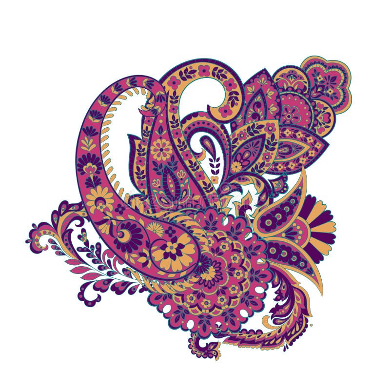 Isolated Paisley Ornament. Vector Illustration. Stock Illustration ...