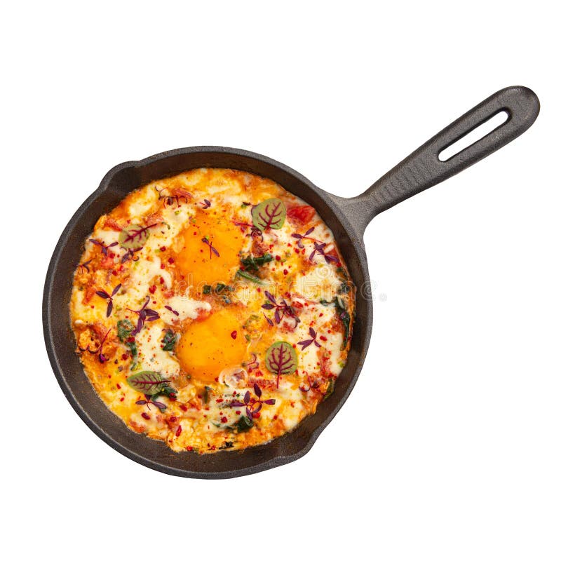Pan of Shakshuka Middle Eastern Dish Stock Image - Image of cuisine ...