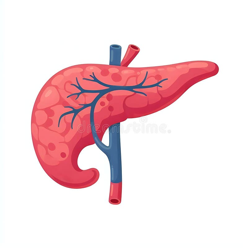 Isolated Pancreas Illustration – Flat Style Isolated on White ...
