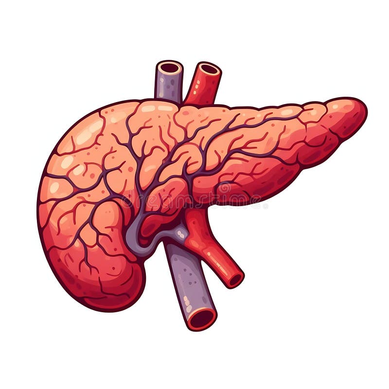 Isolated Pancreas Illustration – Flat Style Isolated on White ...