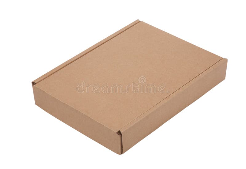 Paper box on white stock image. Image of brwon, cryptic - 7712251