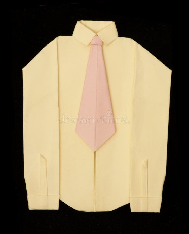 Isolated Paper Made Shirt with Long Sleeves. Stock Image - Image of ...