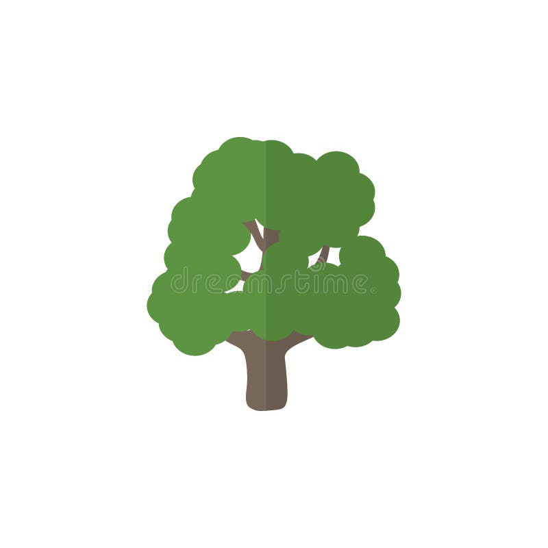 Isolated Park Flat Icon. Decoration Tree Vector Element Can Be Used for ...
