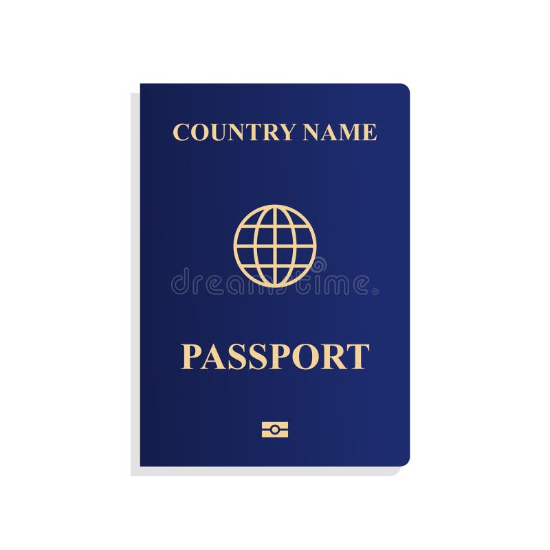 Isolated Passport Cover Template Stock Vector - Illustration of front ...