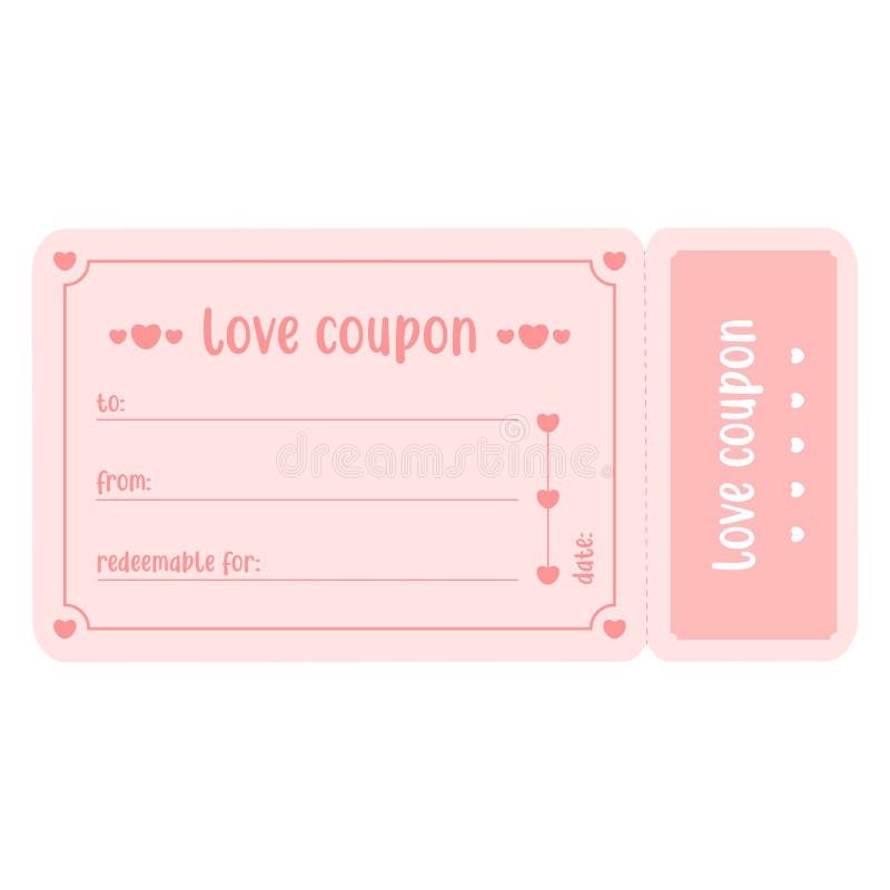 Isolated Pastel Love Coupon Template Stock Vector - Illustration of ...