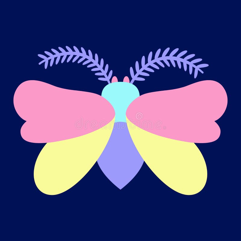 Isolated Pastry Colored Moth Icon Vector Stock Vector - Illustration of ...