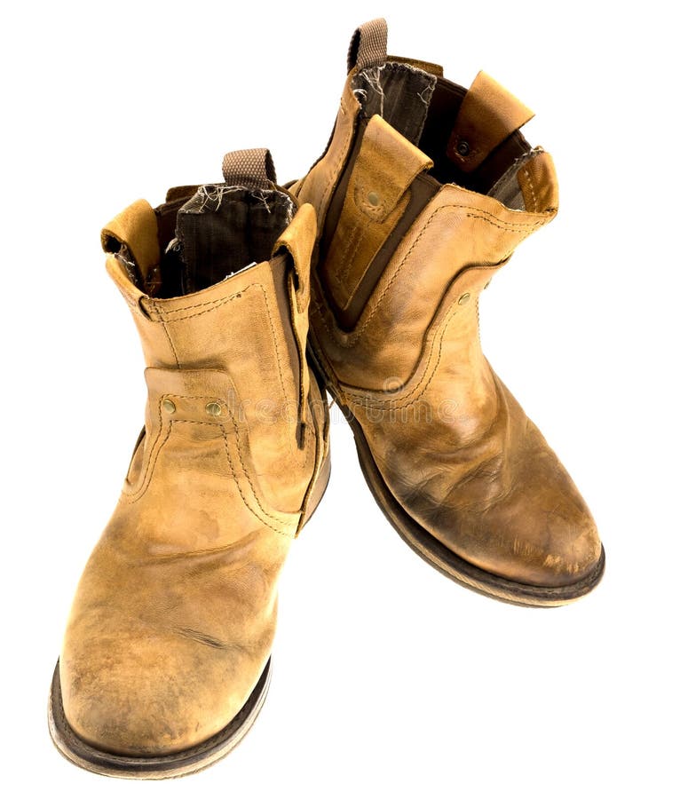 Isolated Patina Engineer Leather Boot Stock Image - Image of hiking ...