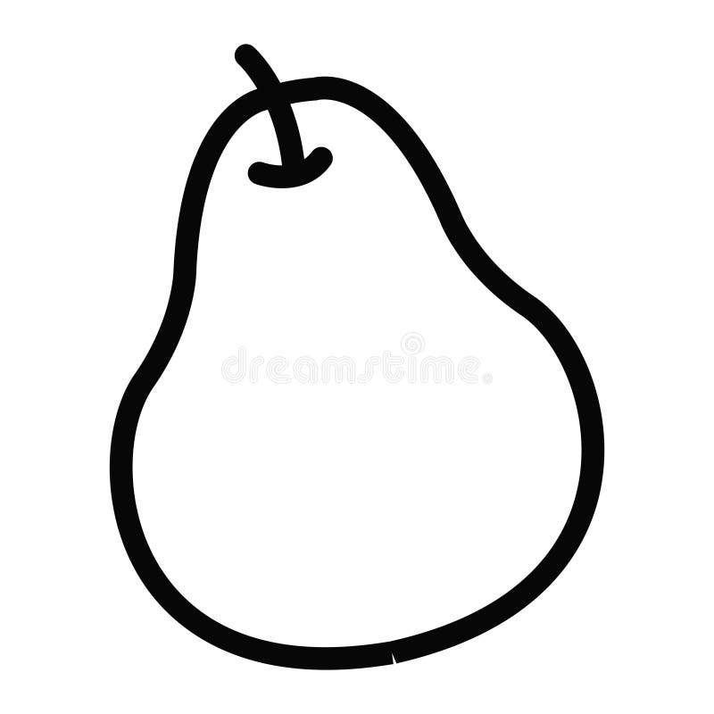 Isolated Pear Icon Outline Style Vector Stock Vector - Illustration of ...