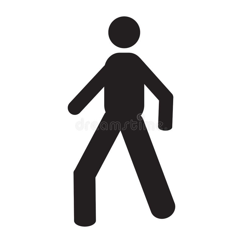 Isolated pedestrian icon stock vector. Illustration of silhouette ...