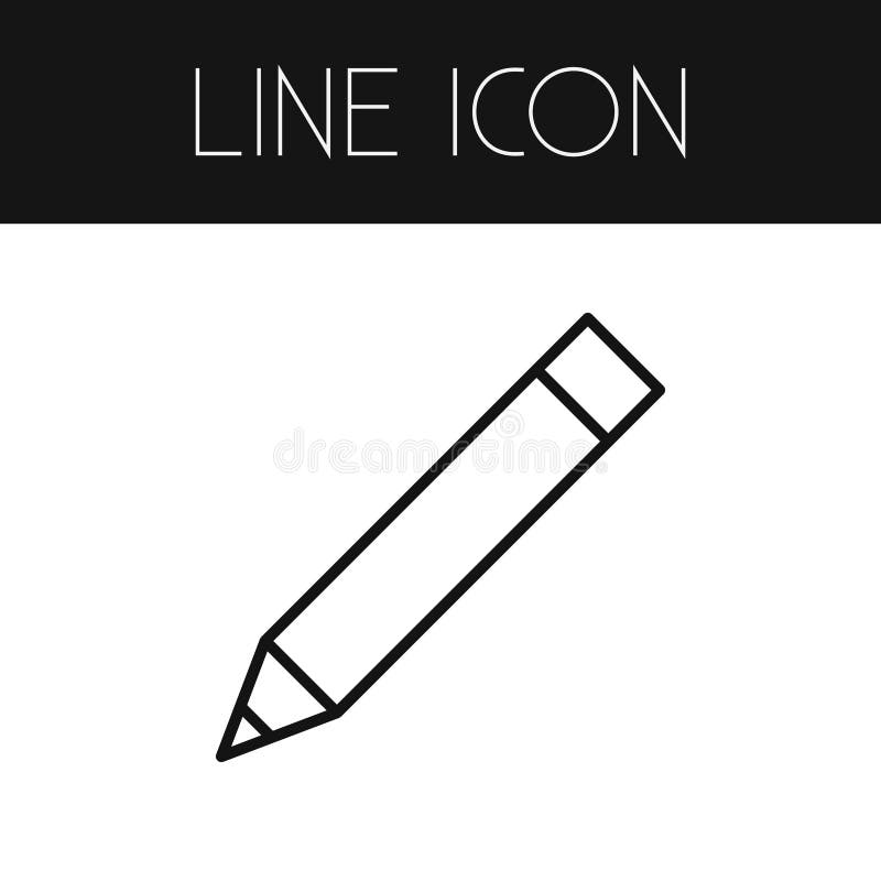 Isolated Pen Outline. Pencil Vector Element Can Be Used for Pen, Pencil ...