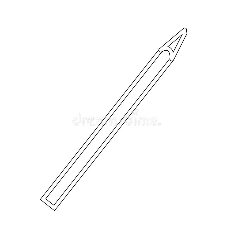 Isolated pencil outline stock vector. Illustration of isolated - 95698227