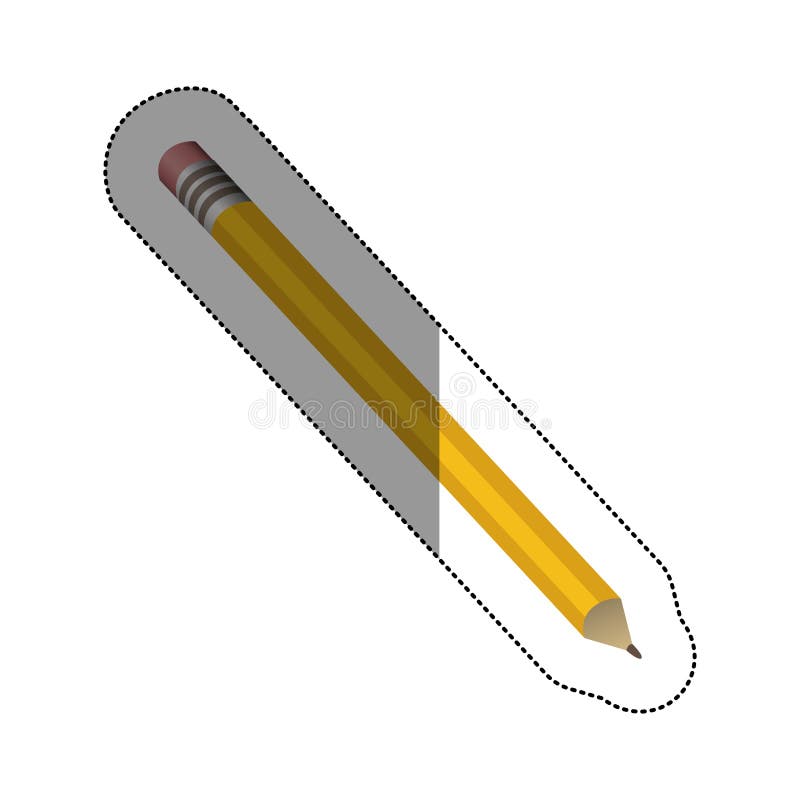 Isolated Pencil Tool Design Stock Illustration - Illustration of large ...