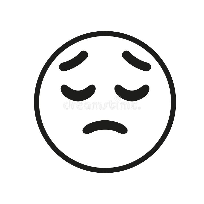 Isolated Pensive Emoji Face Icon Stock Vector - Illustration of face ...