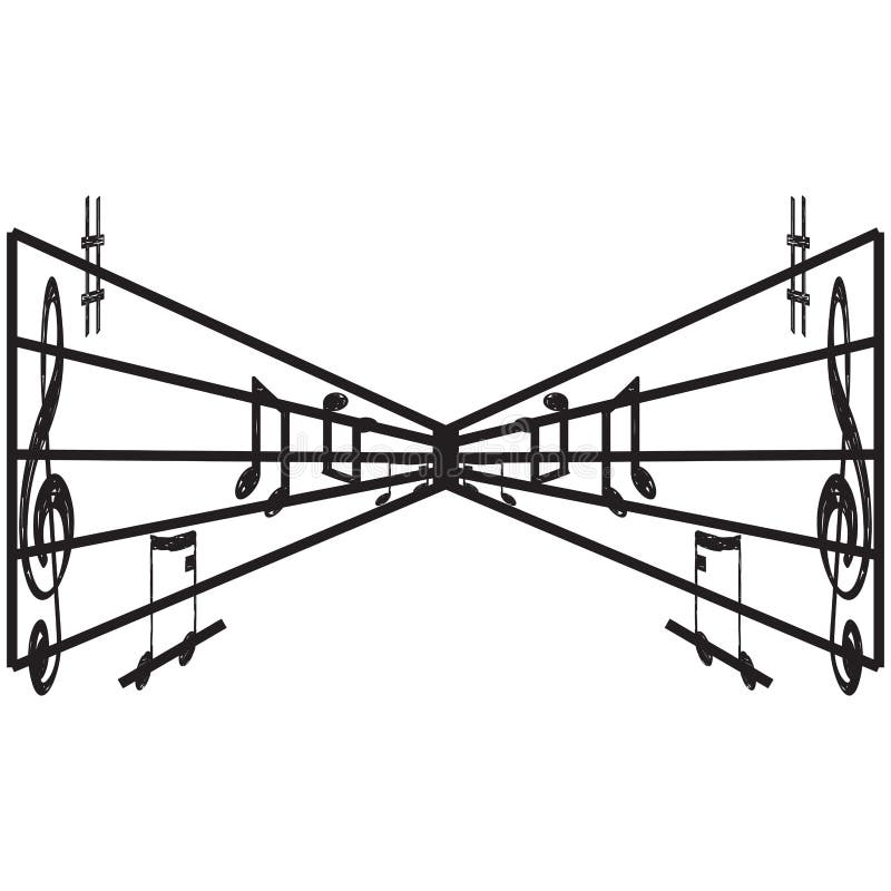 Pentagram with Musical Notes Stock Vector - Illustration of classical ...