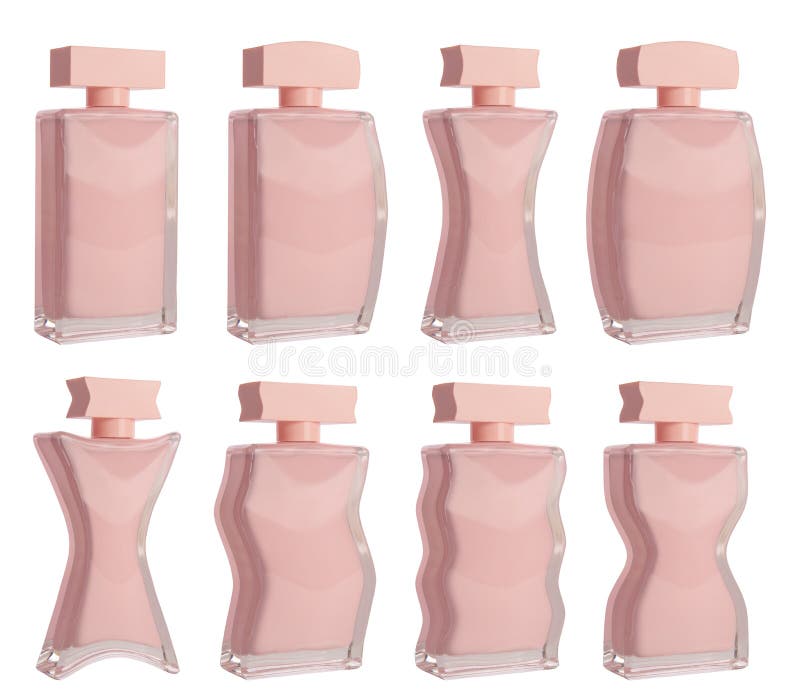 Isolated Perfume Bottle Set Stock Image - Image of white, bottle: 69001025