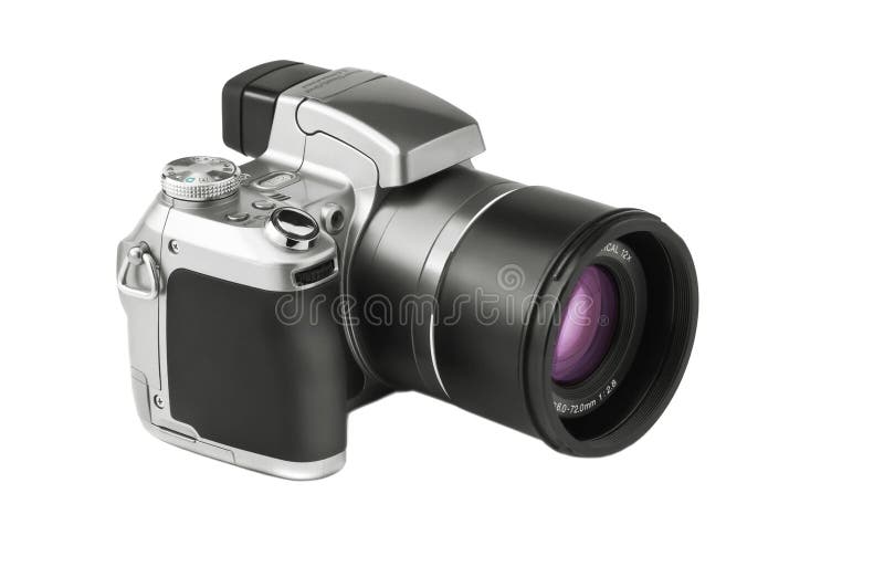 Isolated photo camera stock photo. Image of aperture, nikon - 4776164