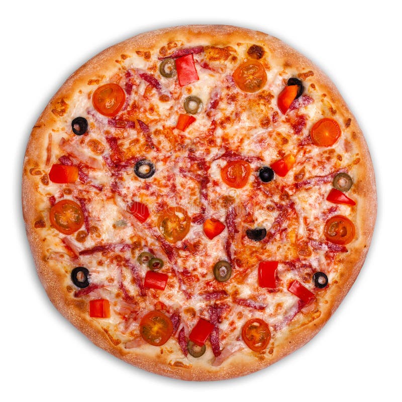 Pizza. View from above stock photo. Image of circle - 115378794