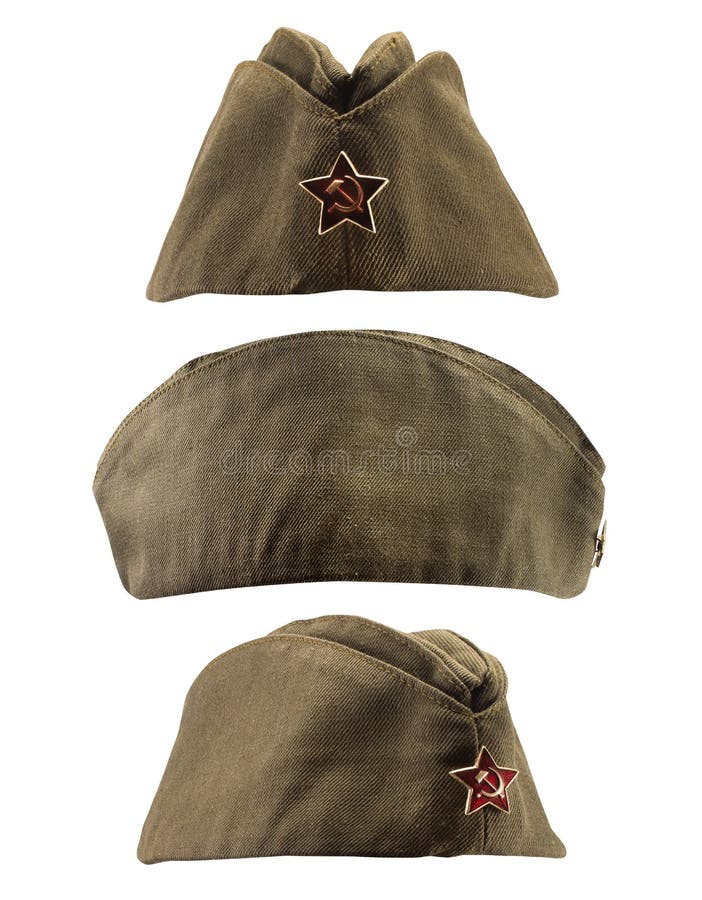 Soviet forage cap. stock image. Image of memory, brown - 99788195