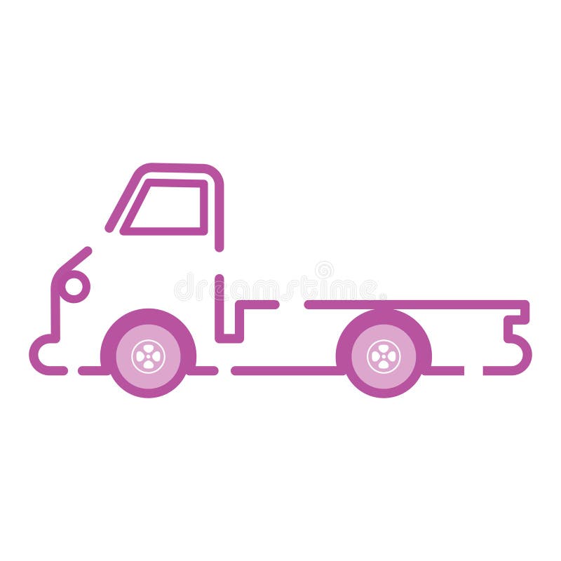 Isolated Pick Up Truck Icon Colored Outline Vector Stock Vector ...