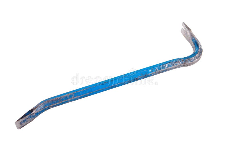 Isolated Picture of Blue Rigged Crowbar Stock Photo - Image of ...