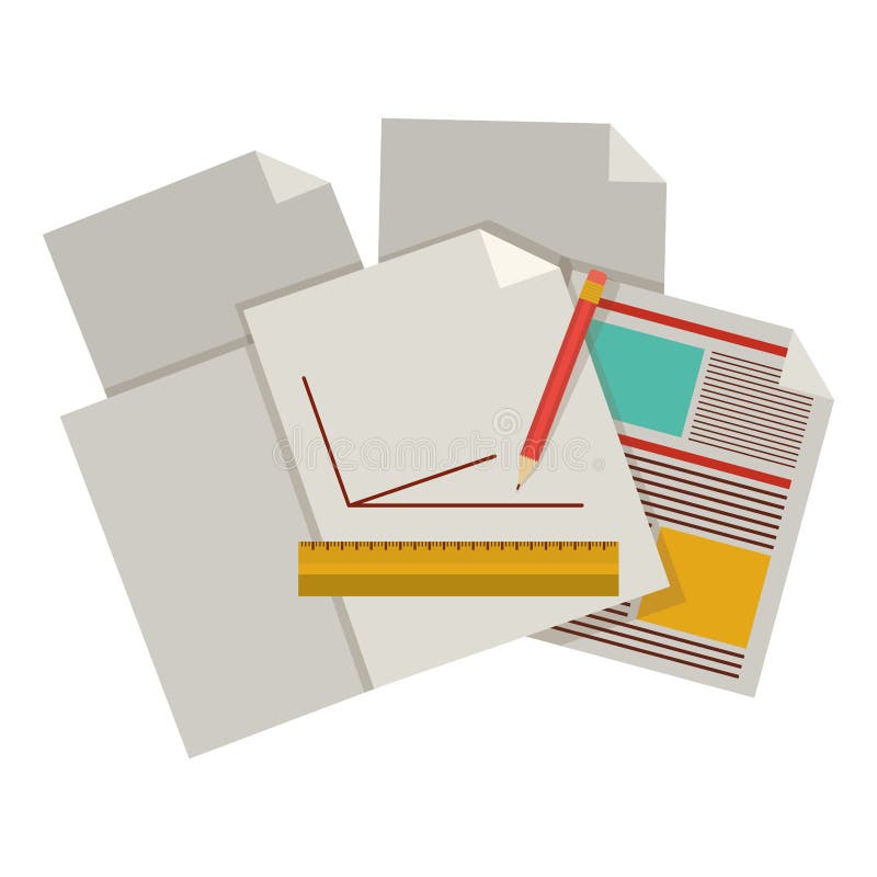 Isolated Piece of Paper Design Stock Vector - Illustration of organize ...