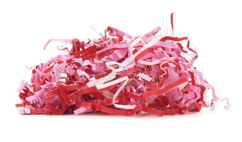 Isolated Pile of Confetti Streamers on White Stock Photo - Image of ...