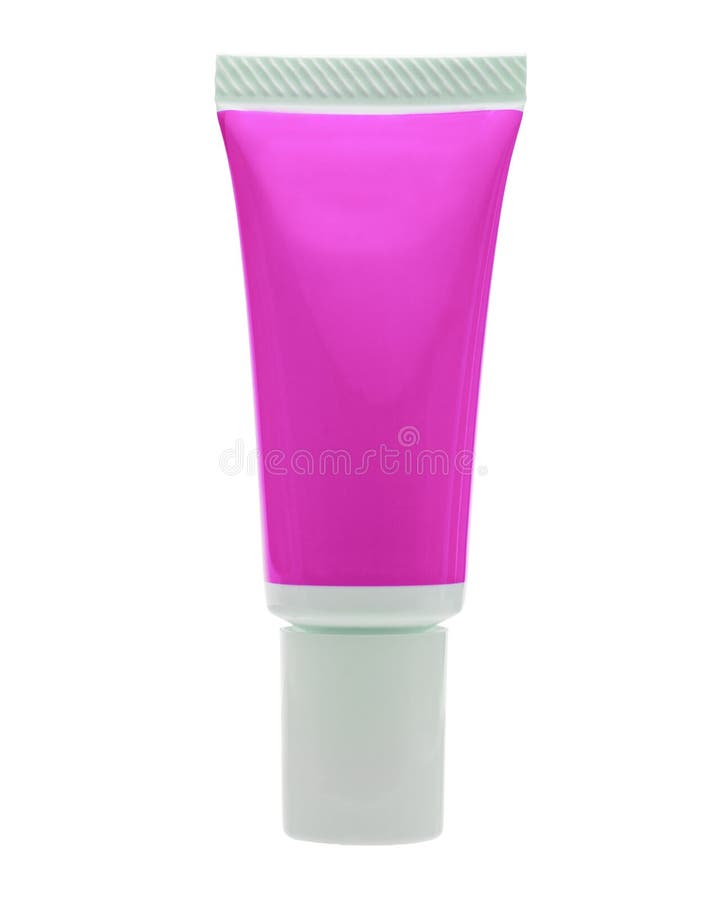 Isolated Pink Cosmatic Tube Stock Image - Image of clipping, lotion ...
