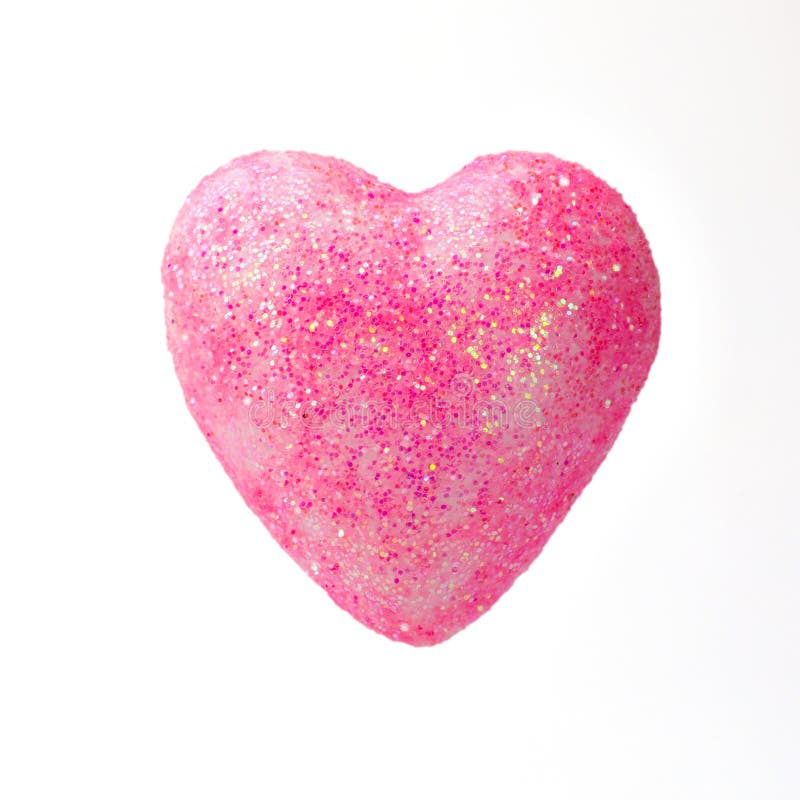Isolated Pink Heart Shape on White Background Stock Image - Image of ...