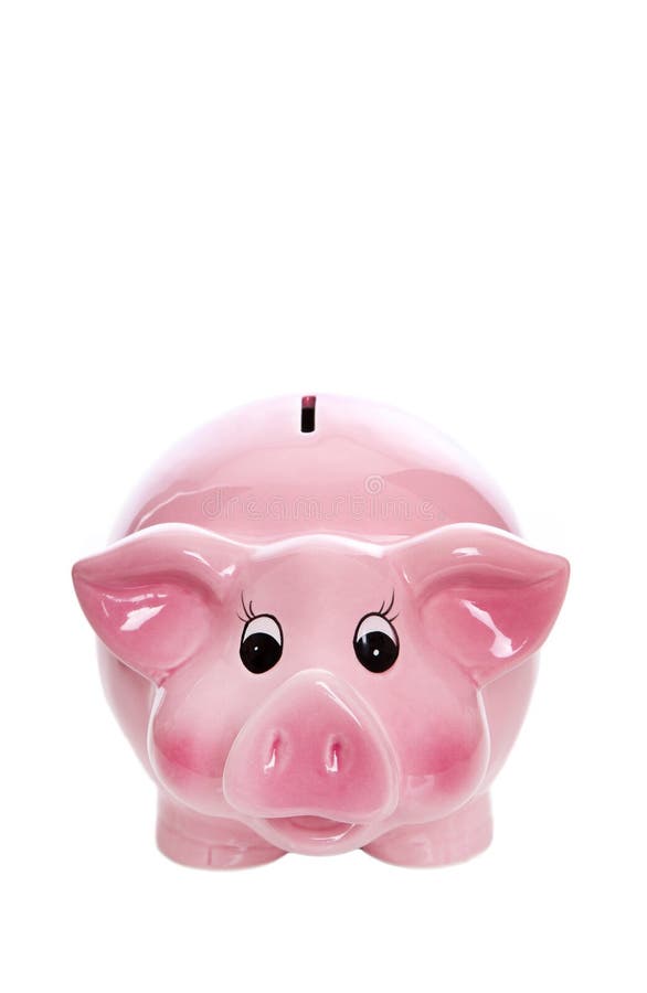 Isolated Pink Piggy Box for Concepts Stock Photo - Image of rich, coin ...